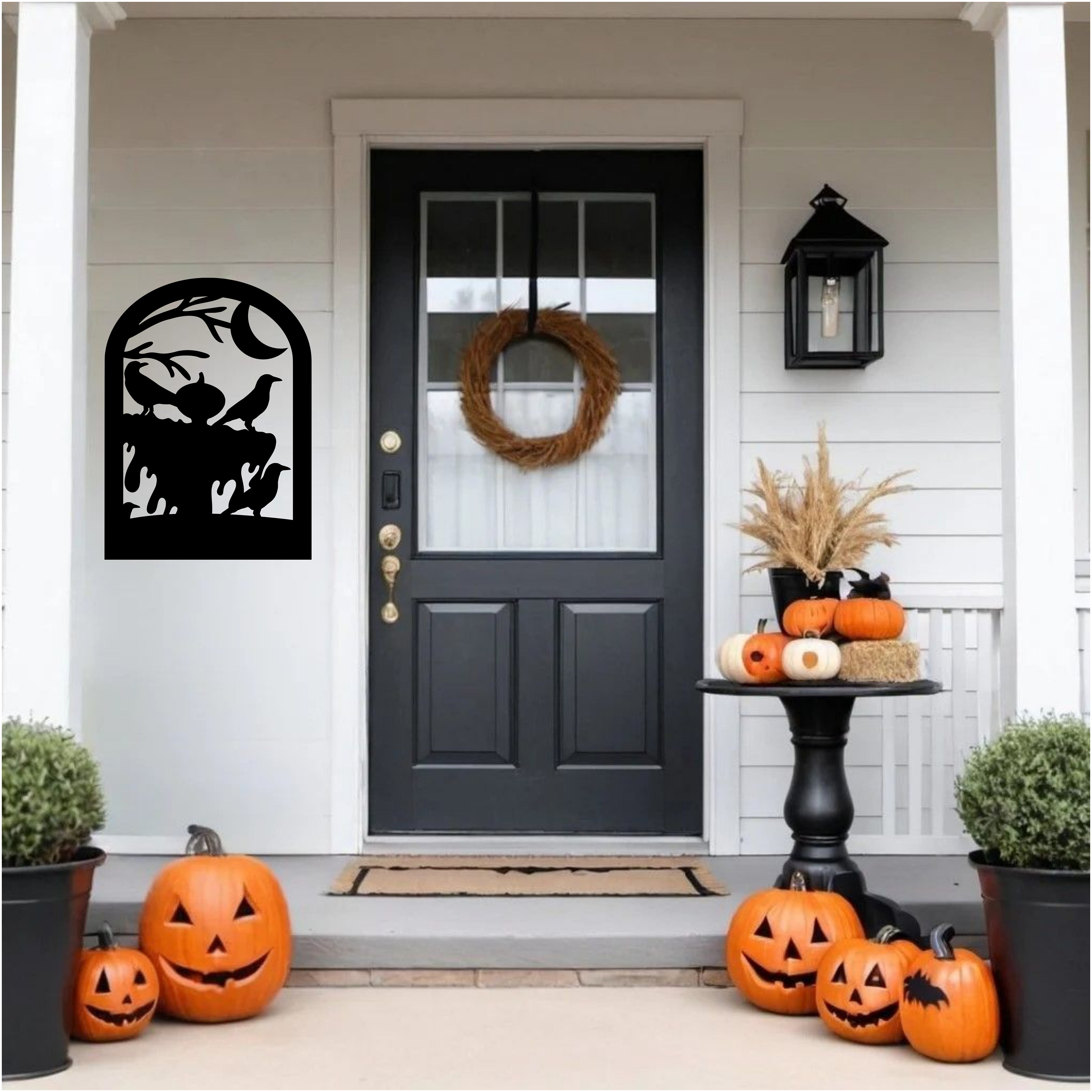 Halloween Gravestone Metal Wall art - Haunted Decor – MAIKERU STUDIO