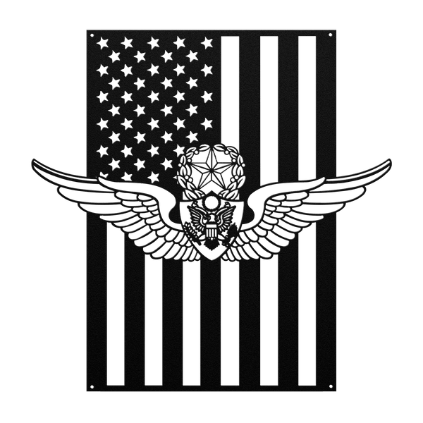 Enlisted Master Aircrew Wings | American Flag Tribute – MAIKERU STUDIO